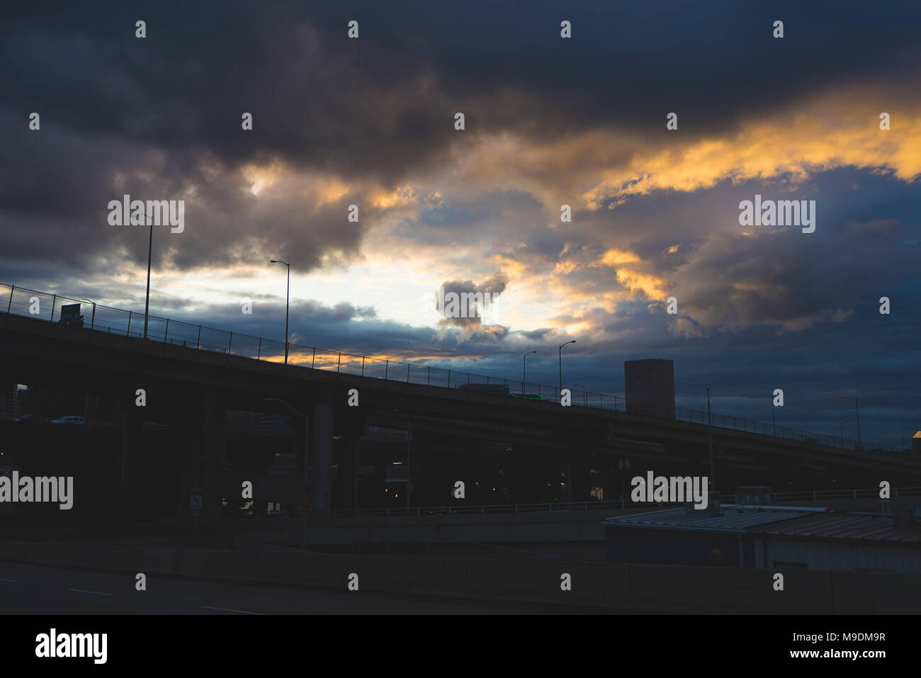 Sunset Clouds forming an eye in the sky, Portland, Oregon, USA Stock ...