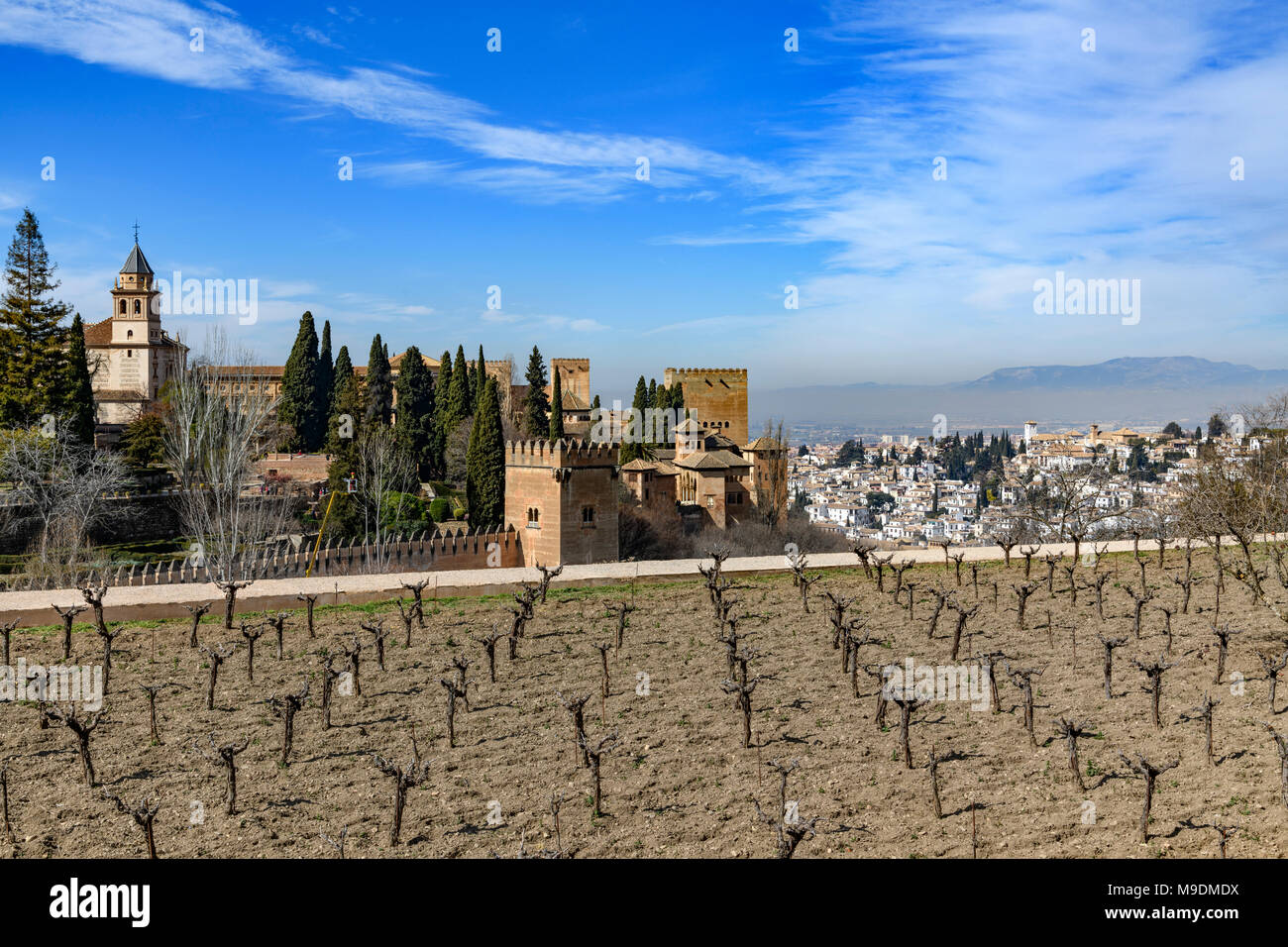 La Alhambra, view of the outer area Stock Photo - Alamy