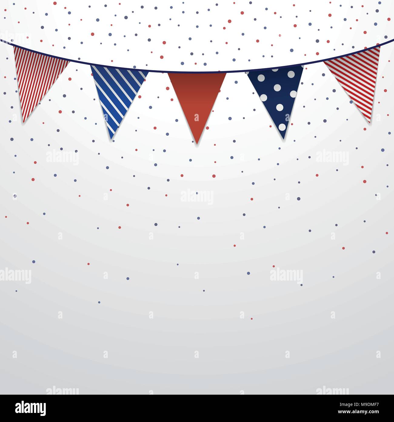 Garland flags Vector Bright vintage garland with big triangular flags ...