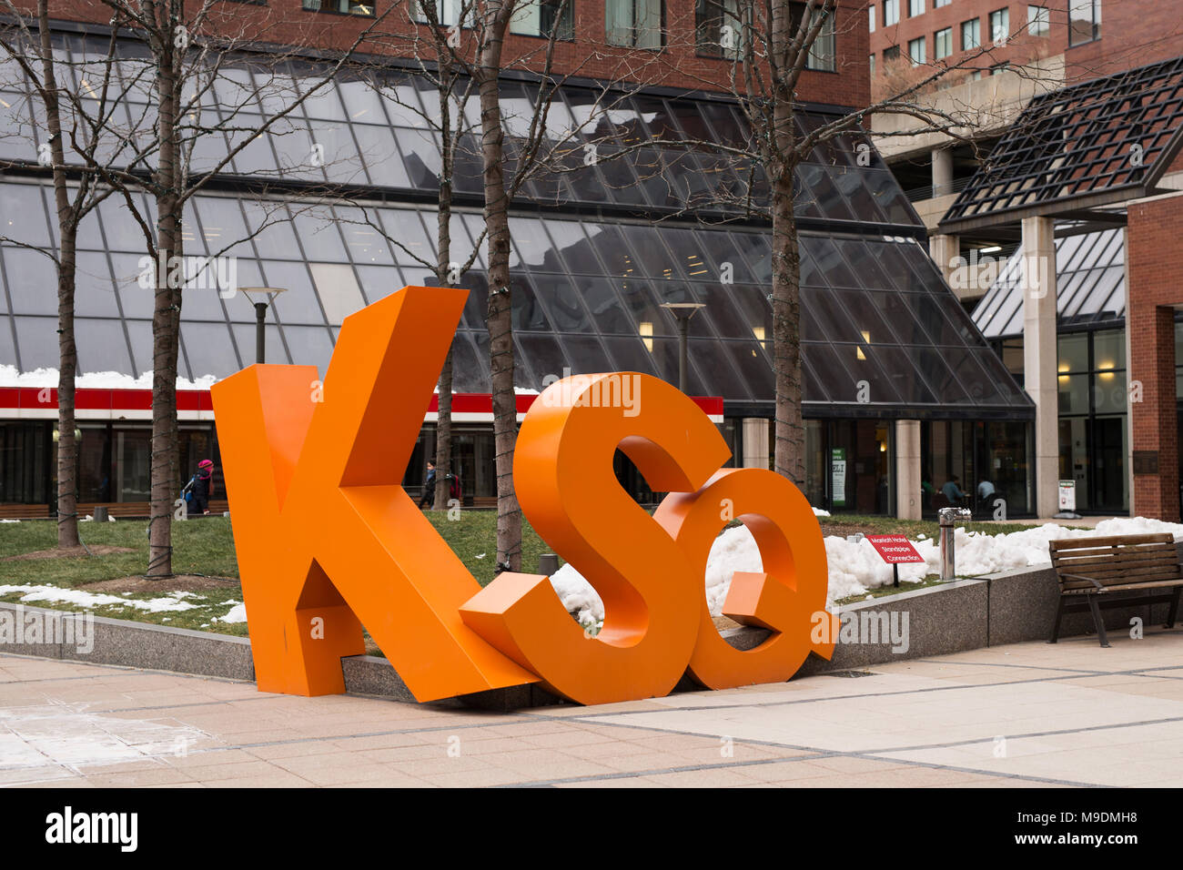 The KSQ sign at Kendall Square in Cambridge, Massachusetts Stock Photo ...