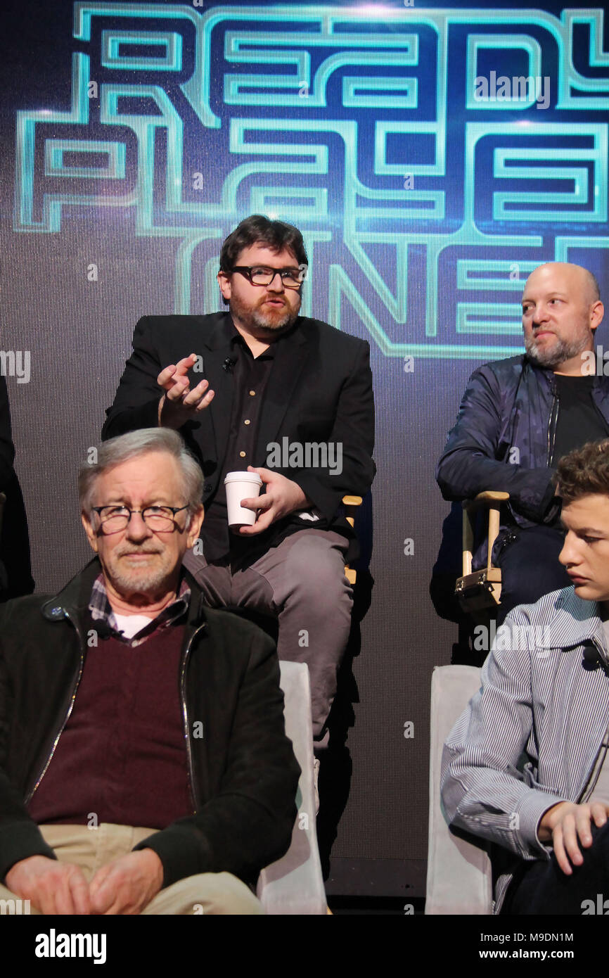 Steven Spielberg, Ernest Cline, Zak Penn 03/15/2018 “Ready Player One ...