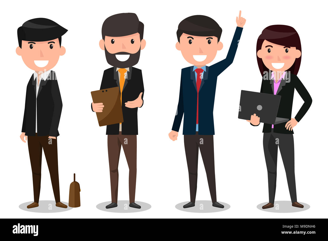 Group of business people team. employee and boss standing together at ...