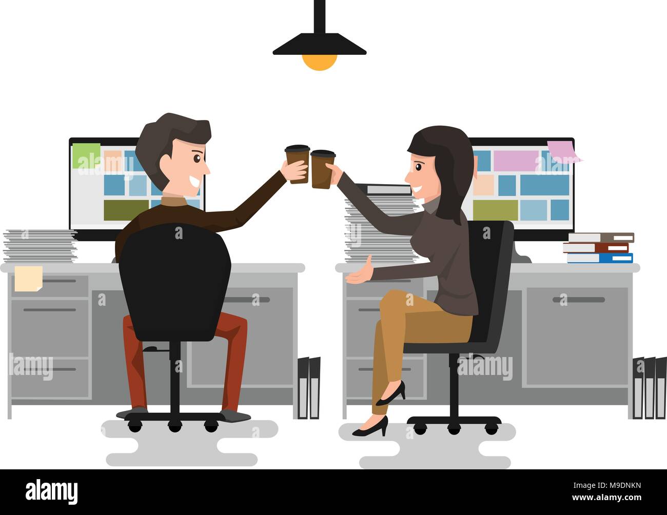 Two happy smiling caucasian woman Stock Vector Images - Alamy