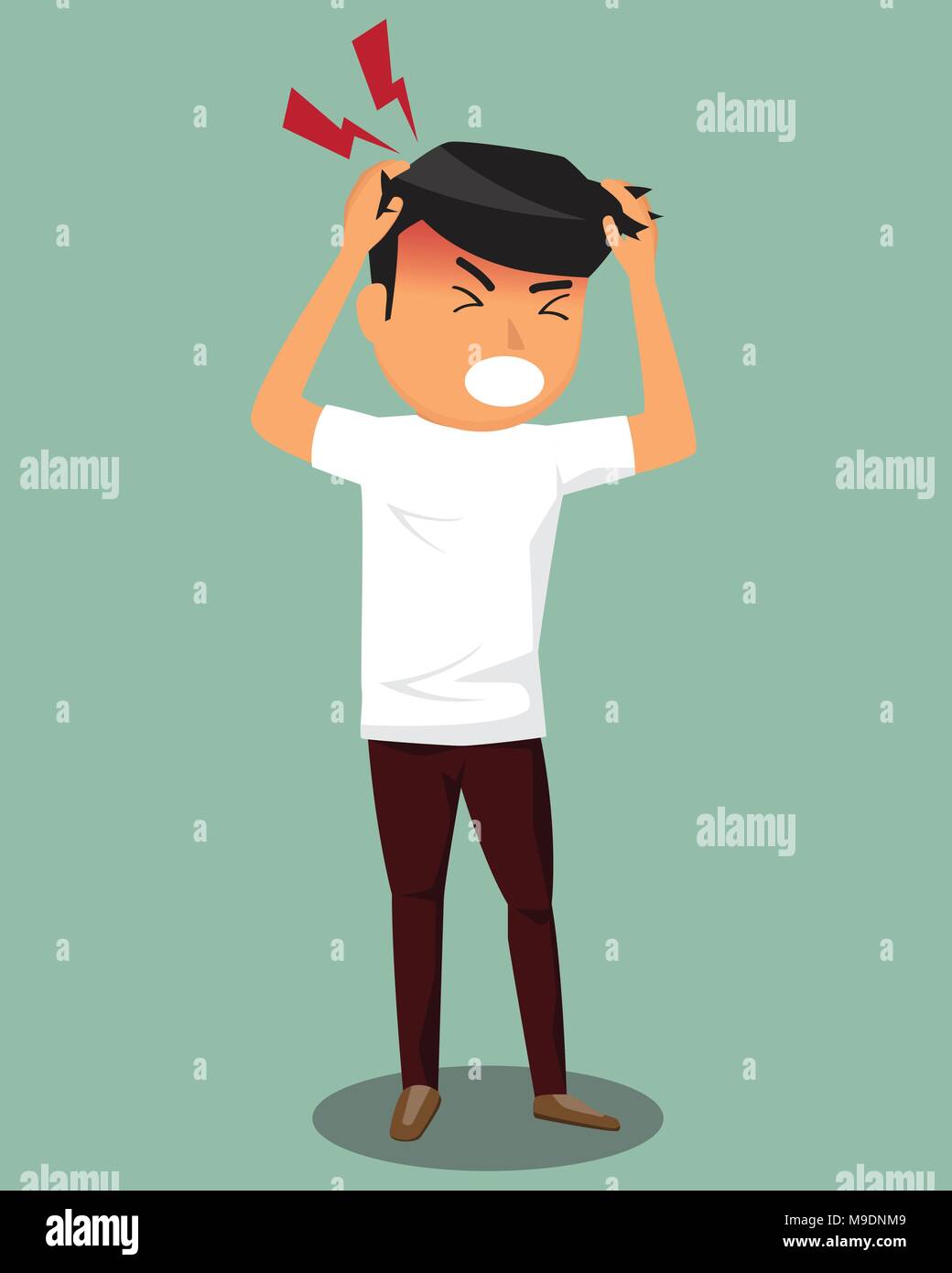 Attack of migraine Stock Vector Images - Alamy