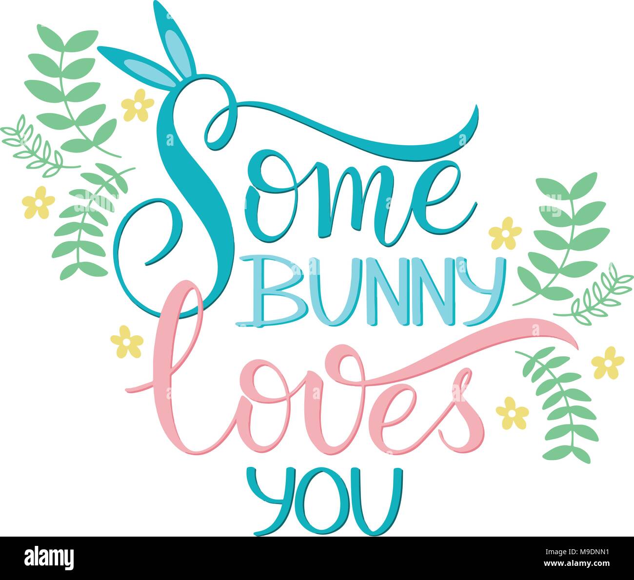 Cute bunny saying Stock Vector Images - Alamy