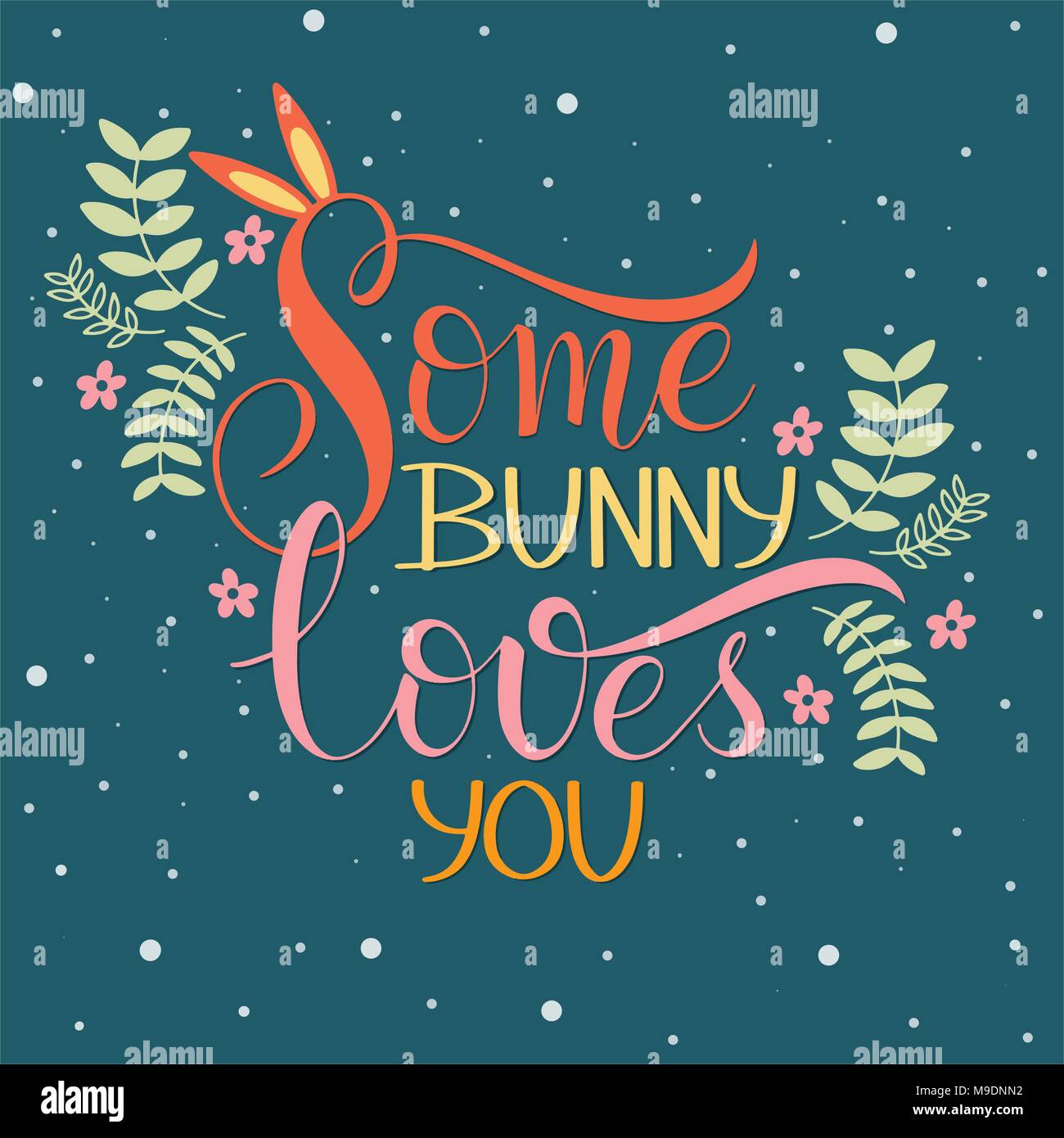 Cute bunny saying Stock Vector Images - Alamy