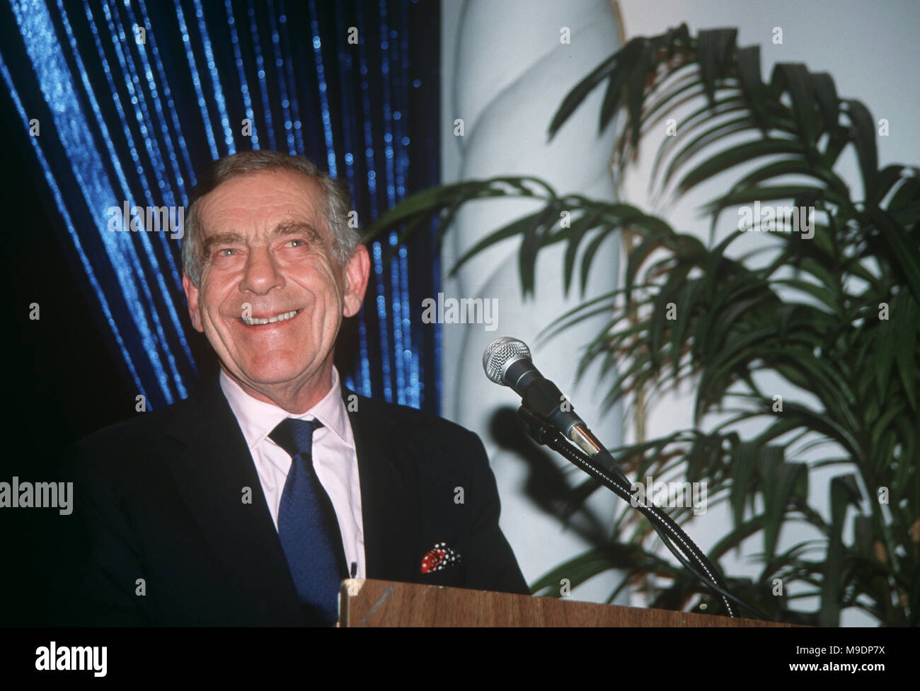 Morley Safer pictured at "People for the American Way" at the Waldorf ...