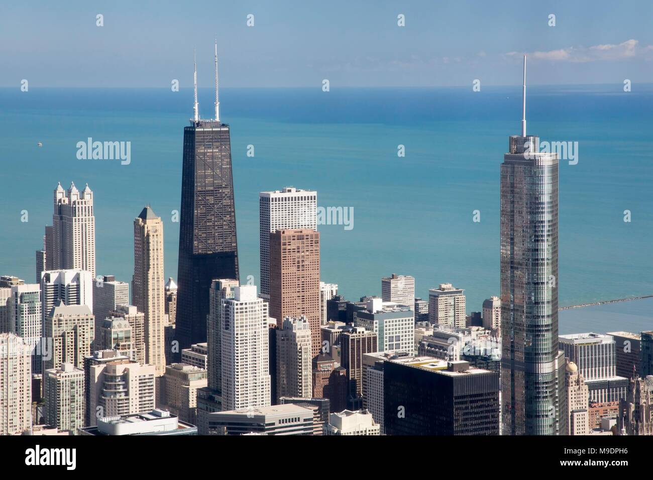 Chicago skyline seen atop the Willis Tower Stock Photo - Alamy