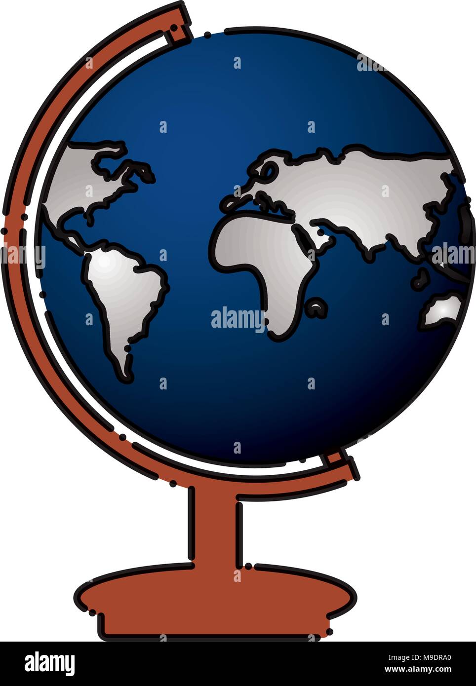 earth planet geography tool icon over white background, colorful design ...