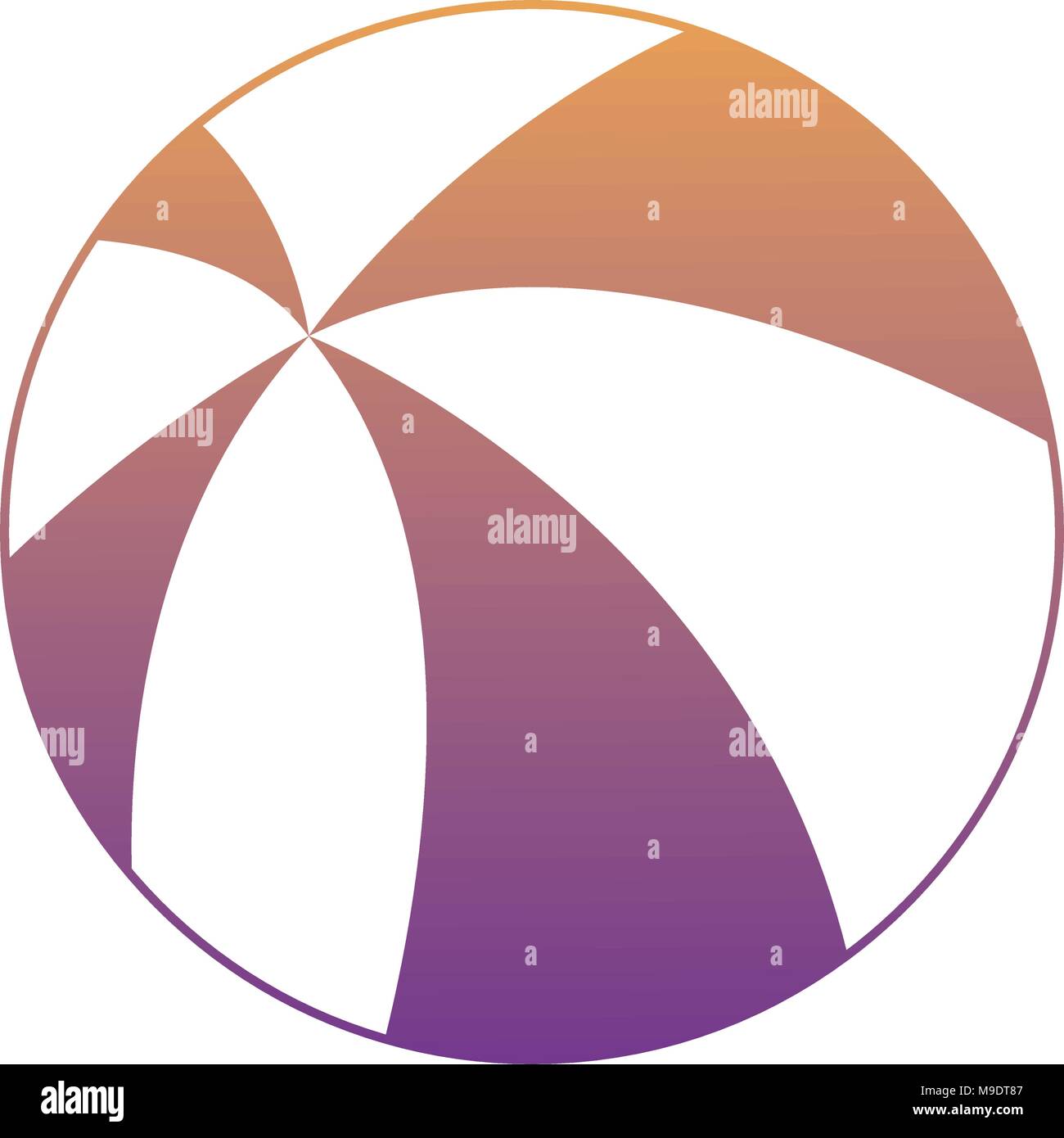 summer ball icon over white background, vector illustration Stock ...