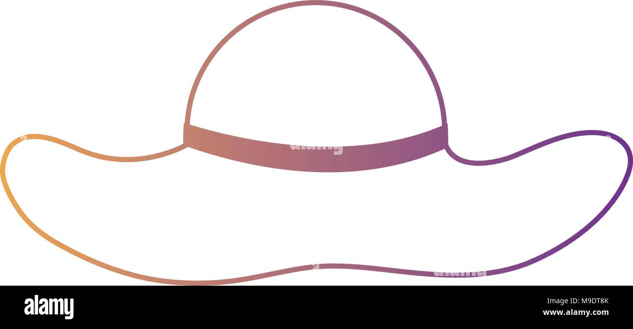 beach hat icon over white background, colorful design. vector ...