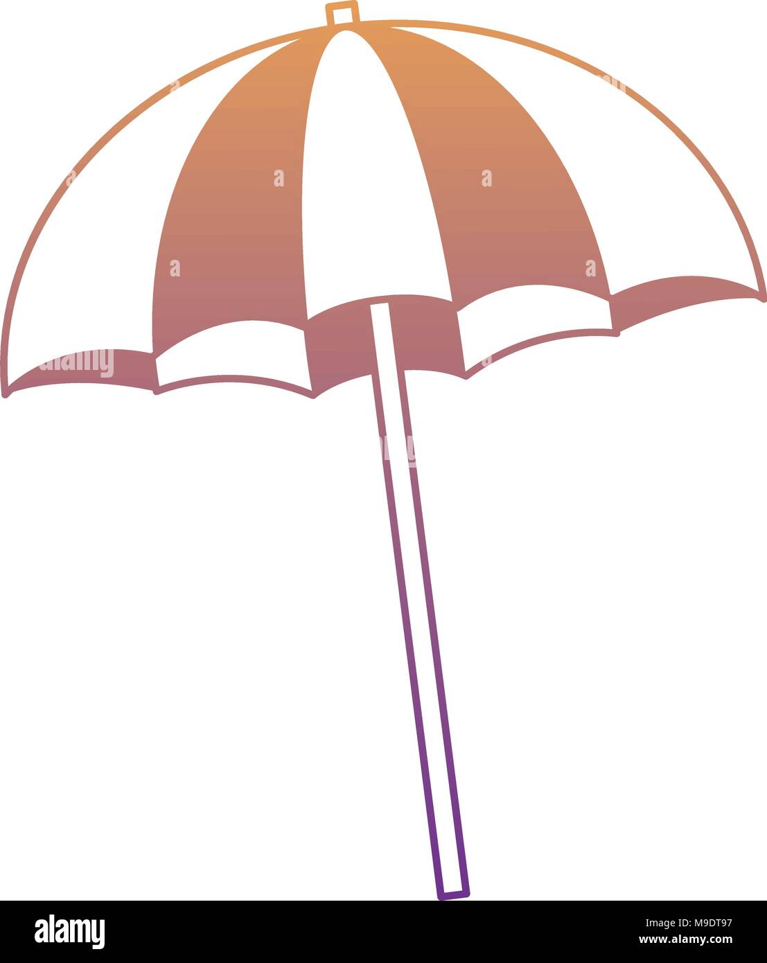 beach parasol icon over white background, colorful design. vector ...