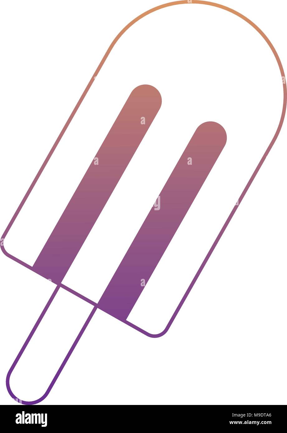 chocolate ice cream bar icon over white background, colorful design. vector illustration Stock ...