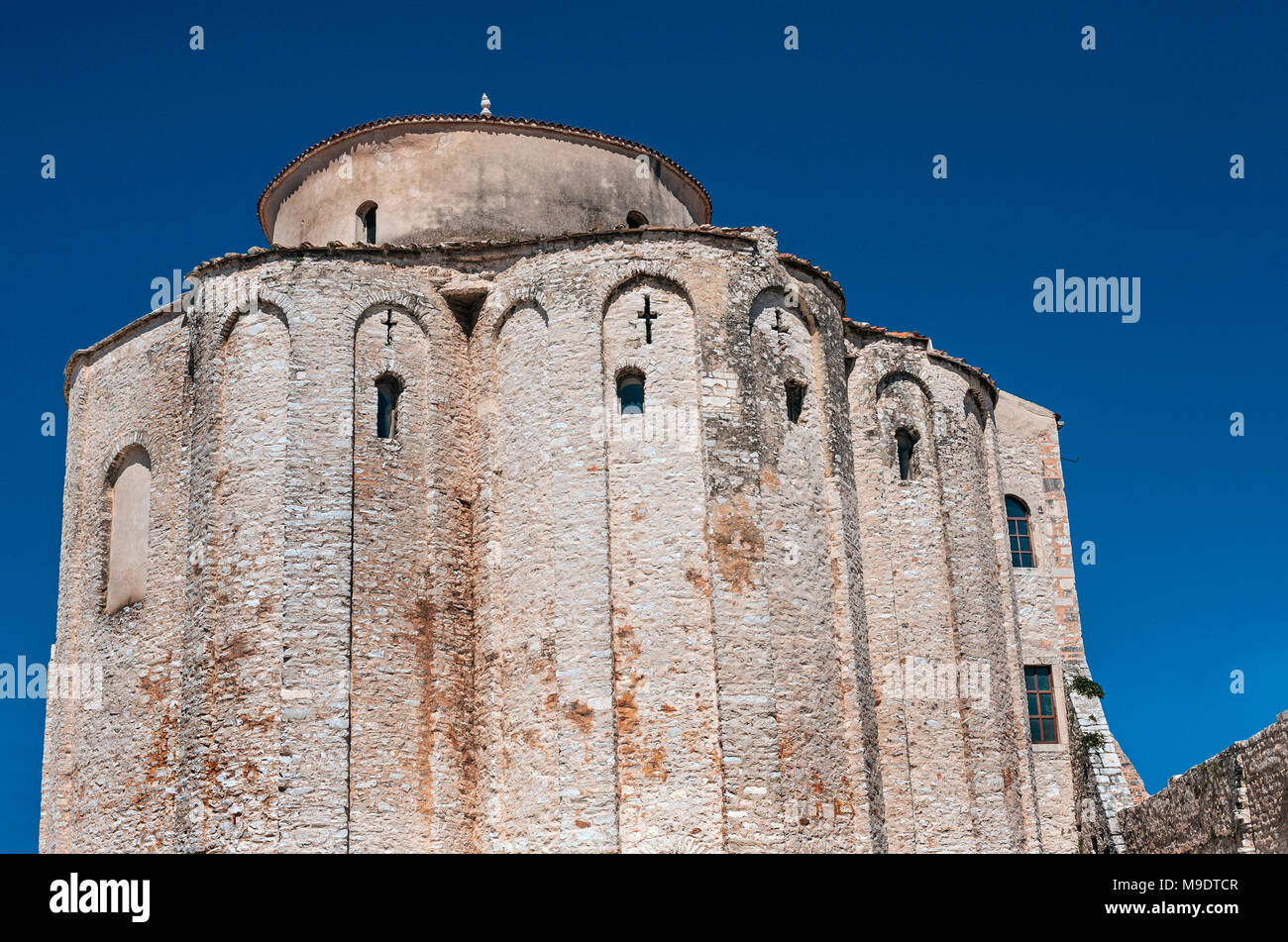 Pre-Romanesque Croatian Church of St. Donatus in Zadar with buttressed ...