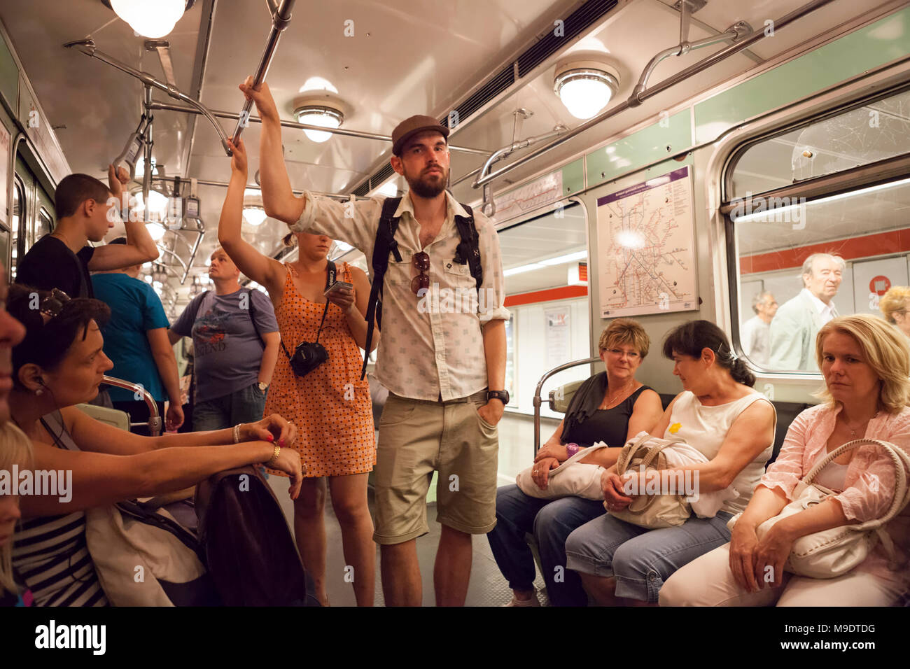 Passengers in metro hi-res stock photography and images - Alamy