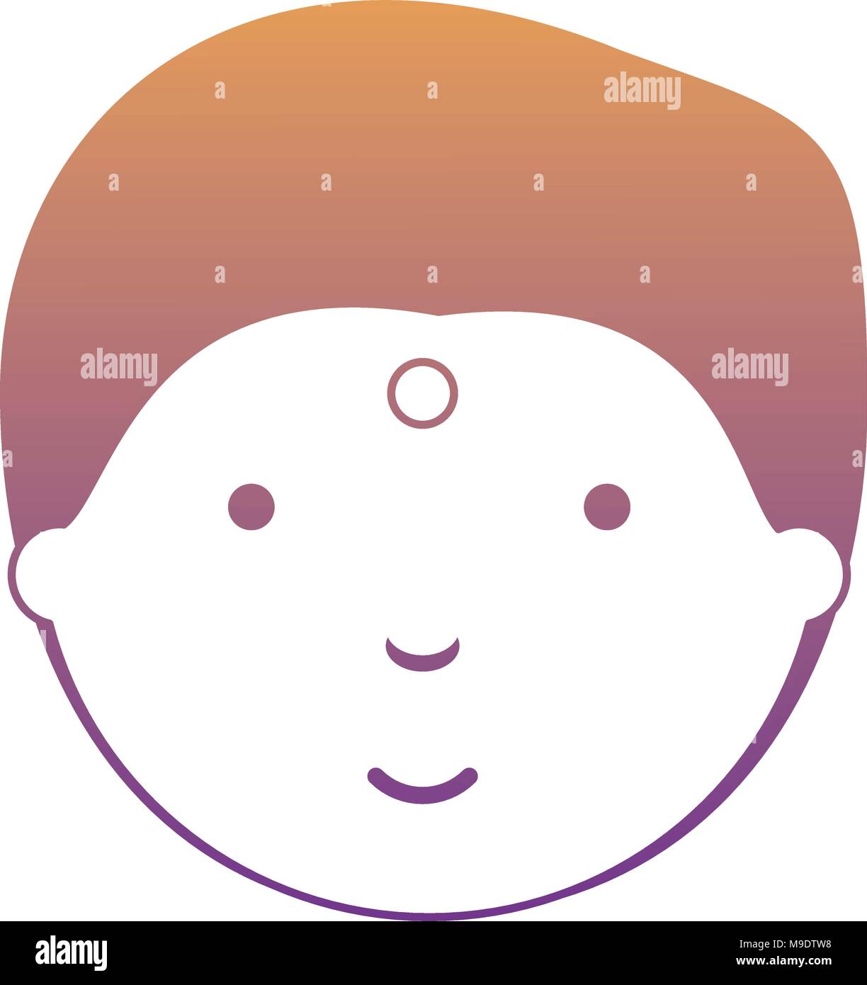 Hindu man face icon over white background, colorful design. vector ...