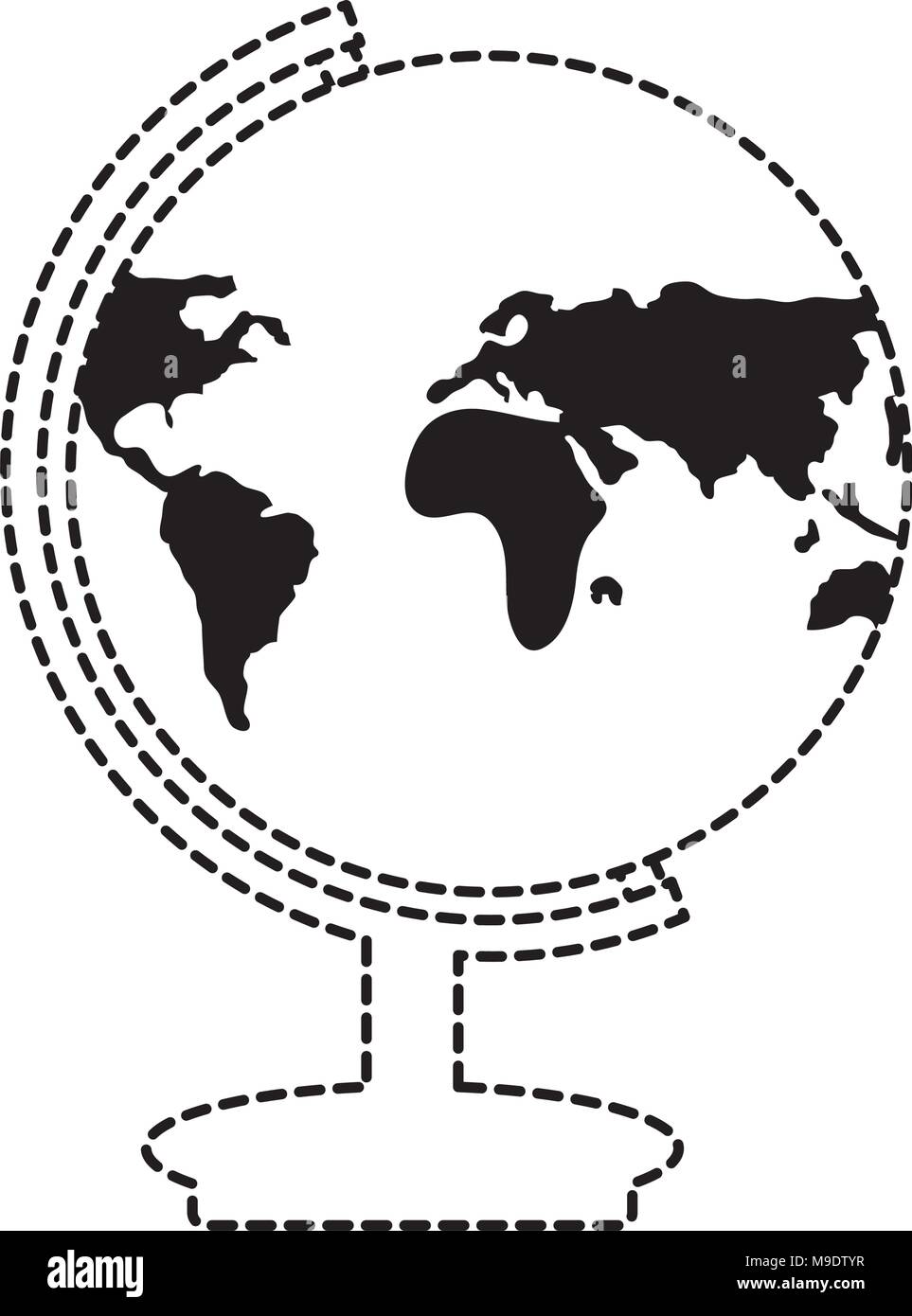 earth planet geography tool icon over white background, vector ...