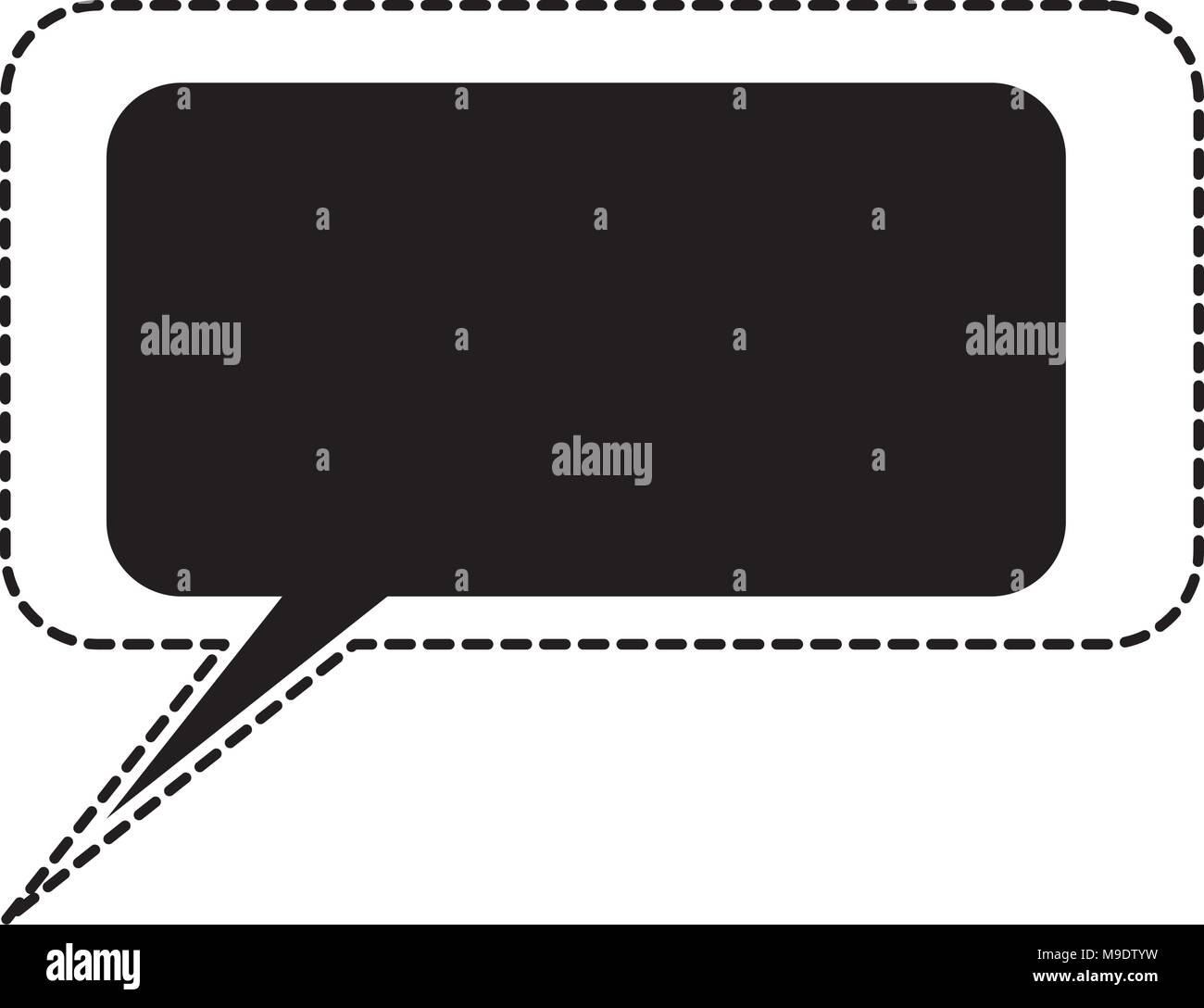 speech square bubble icon over white background, vector illustration ...