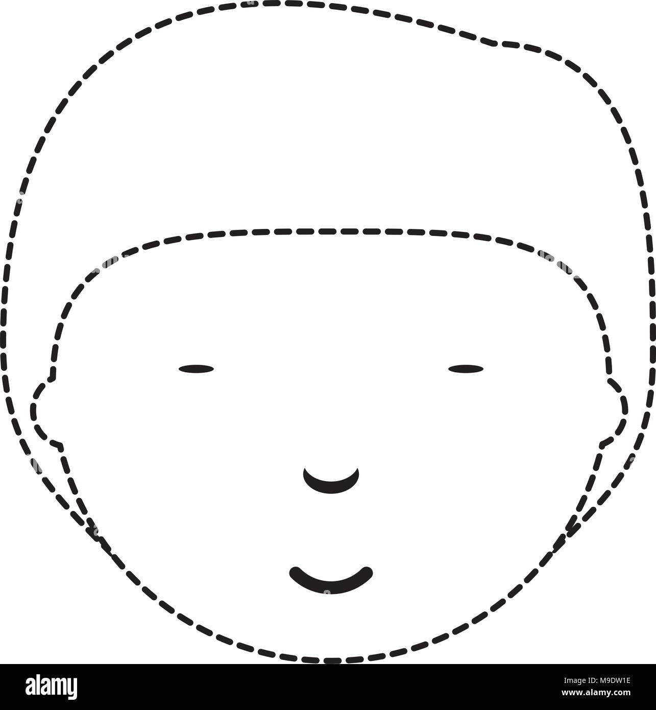 chinese man face icon over white background, vector illustration Stock ...