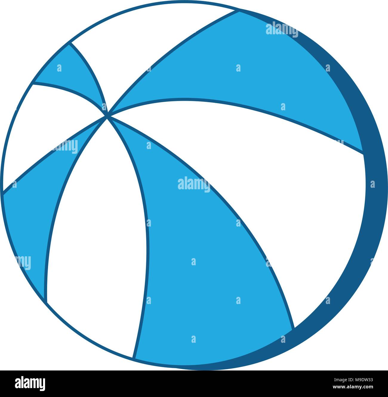 summer ball icon over white background, vector illustration Stock ...