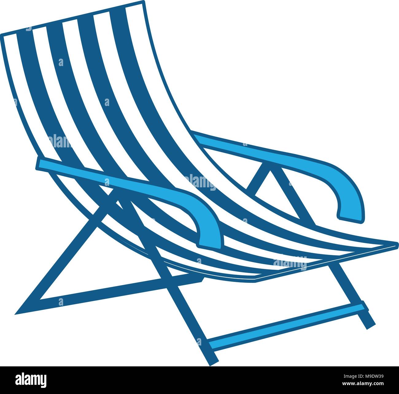 beach chair icon over white background, vector illustration Stock ...