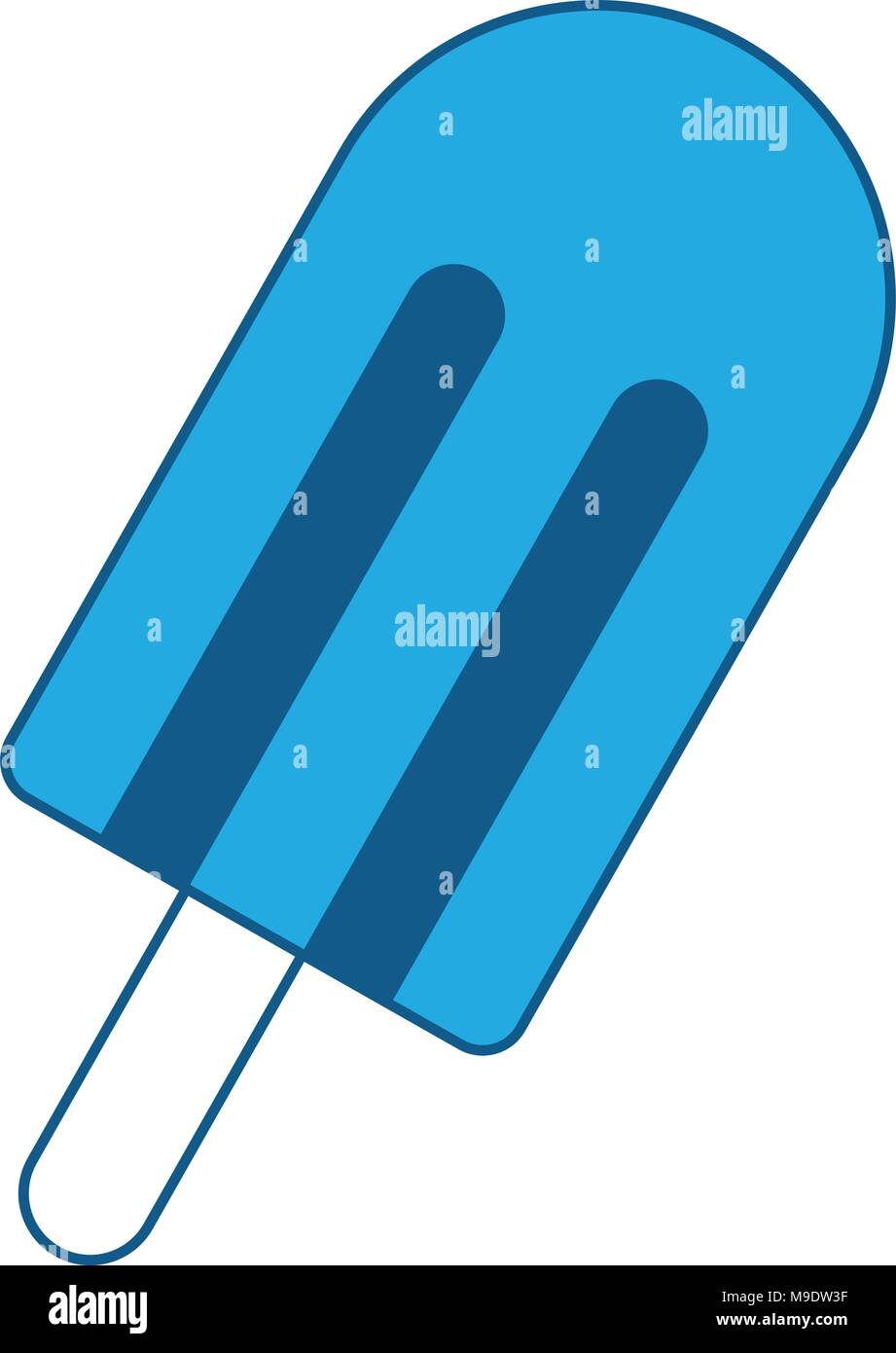 ice cream bar icon over white background, blue shading design. vector illustration Stock Vector ...