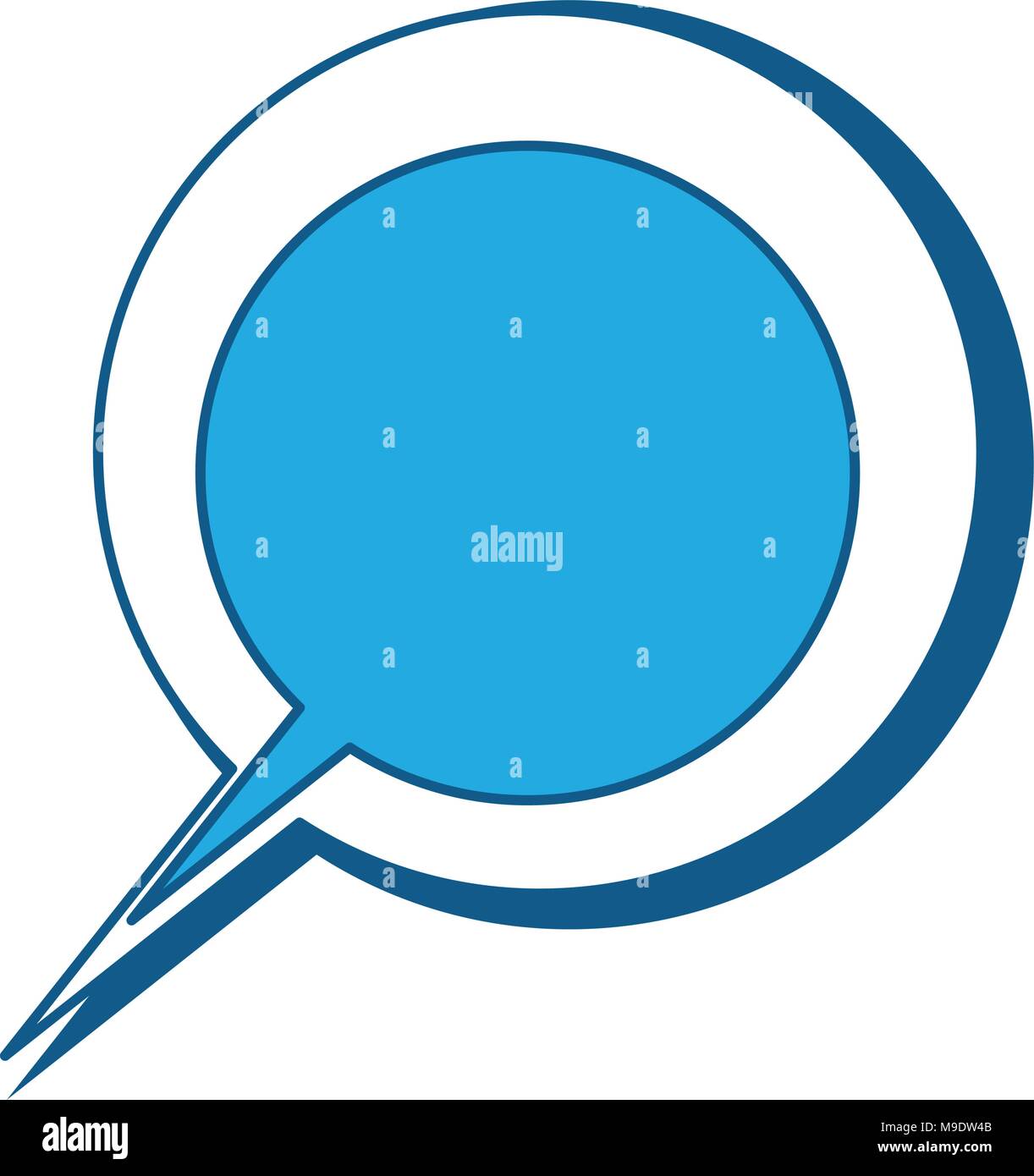 round speech bubble icon over white background, vector illustration ...