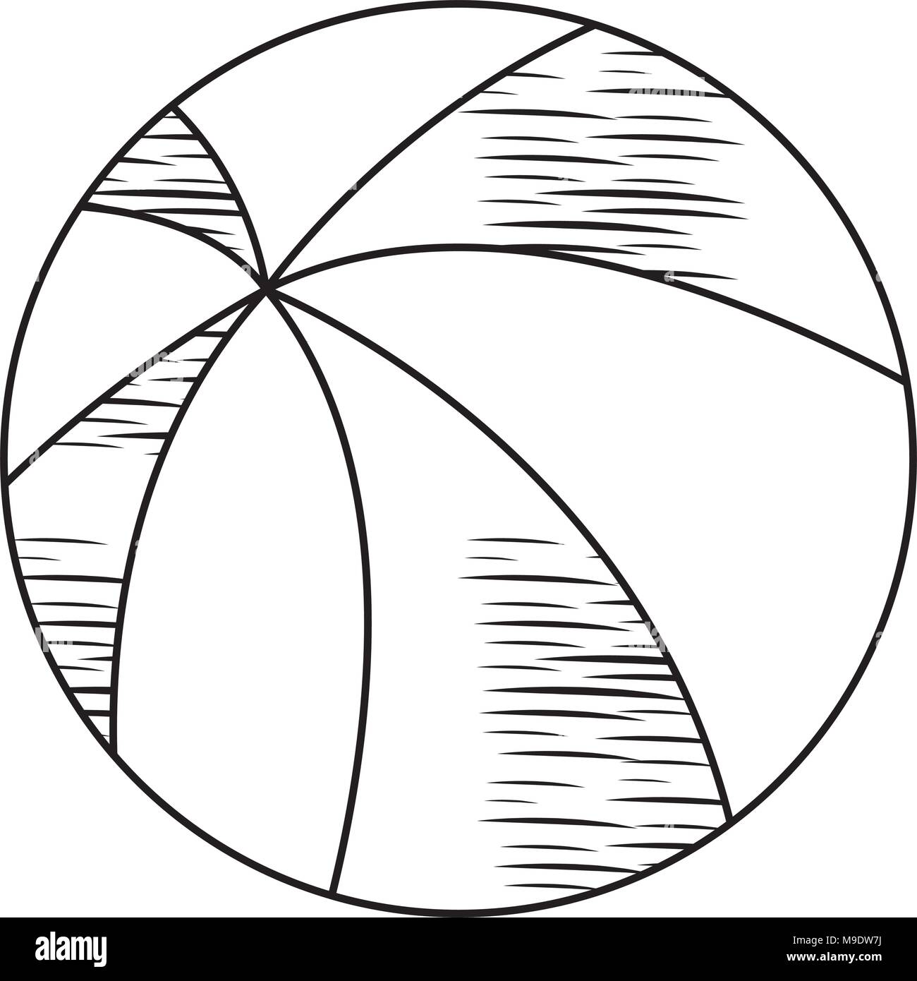 summer ball icon over white background, vector illustration Stock ...