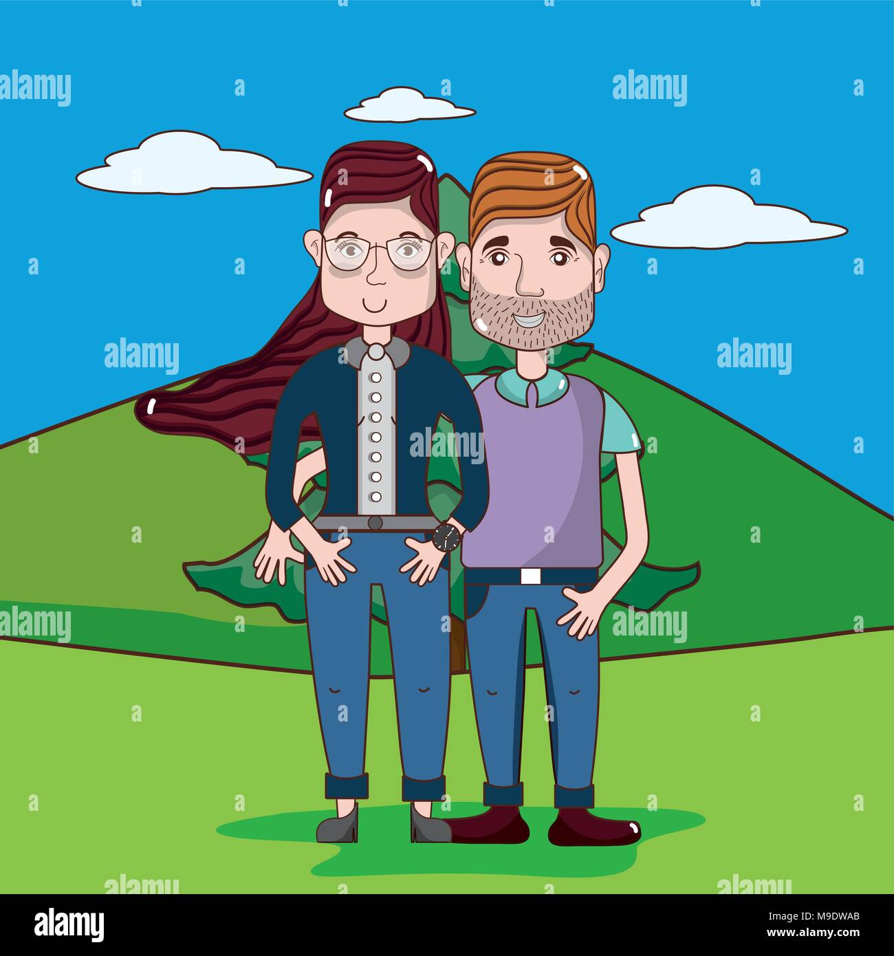 Cute and funny couple cartoons Stock Vector Image & Art - Alamy