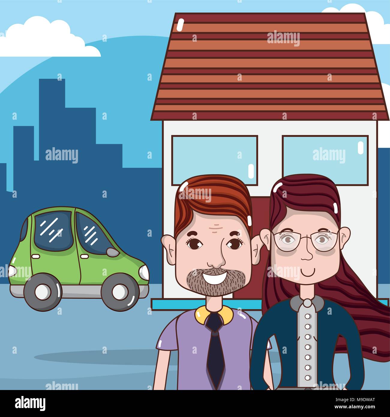 Cute and funny couple cartoons Stock Vector Image & Art - Alamy