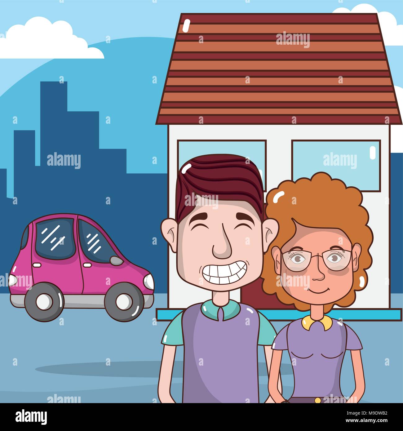 Cute and funny couple cartoons Stock Vector Image & Art - Alamy