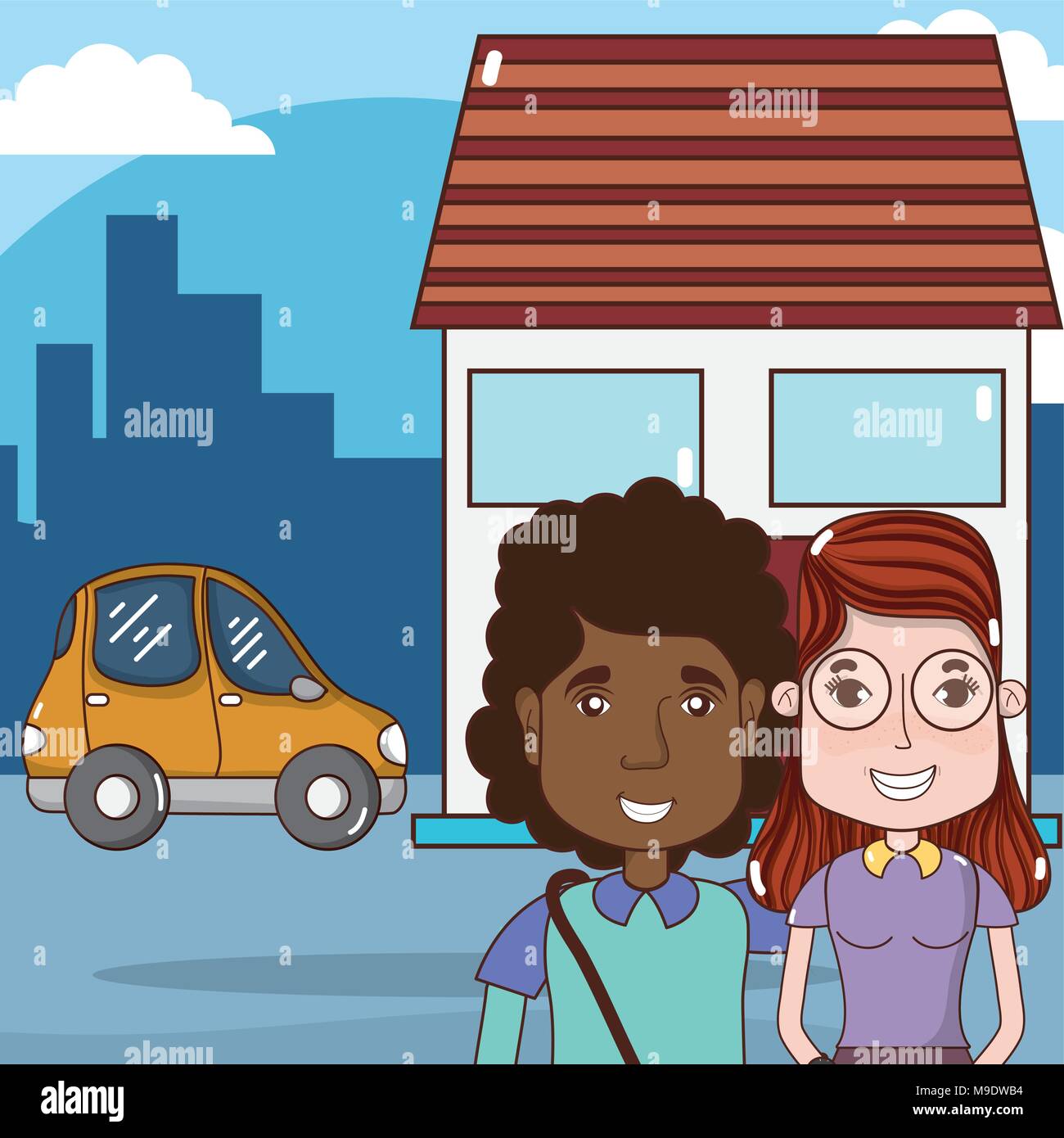 Cute and funny couple cartoons Stock Vector Image & Art - Alamy