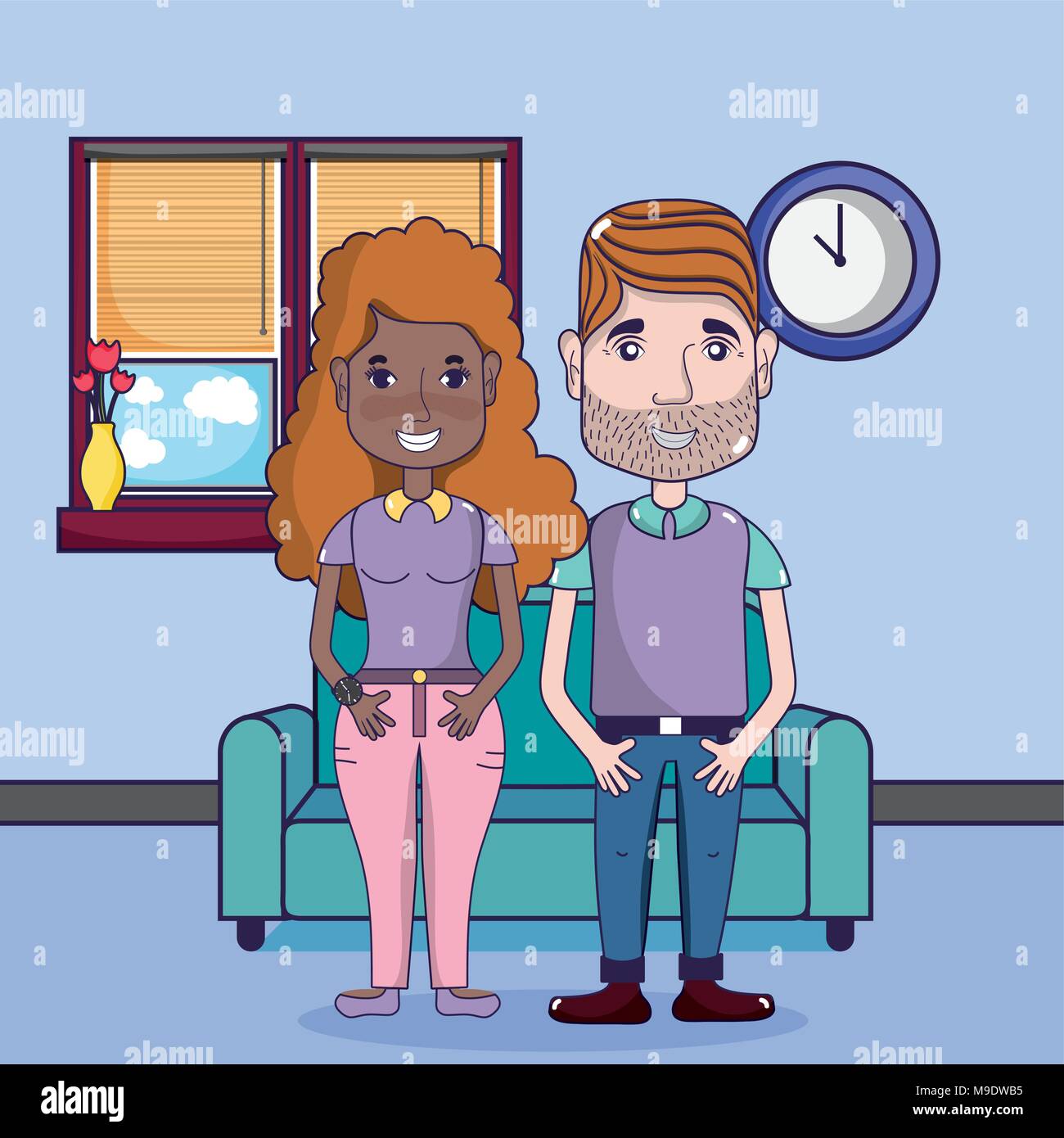 Cute and funny couple cartoons Stock Vector Image & Art - Alamy