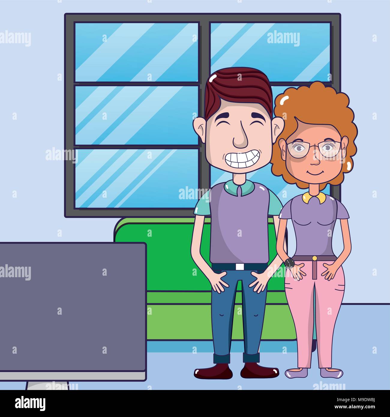 Cute And Funny Couple Cartoons Stock Vector Image And Art Alamy