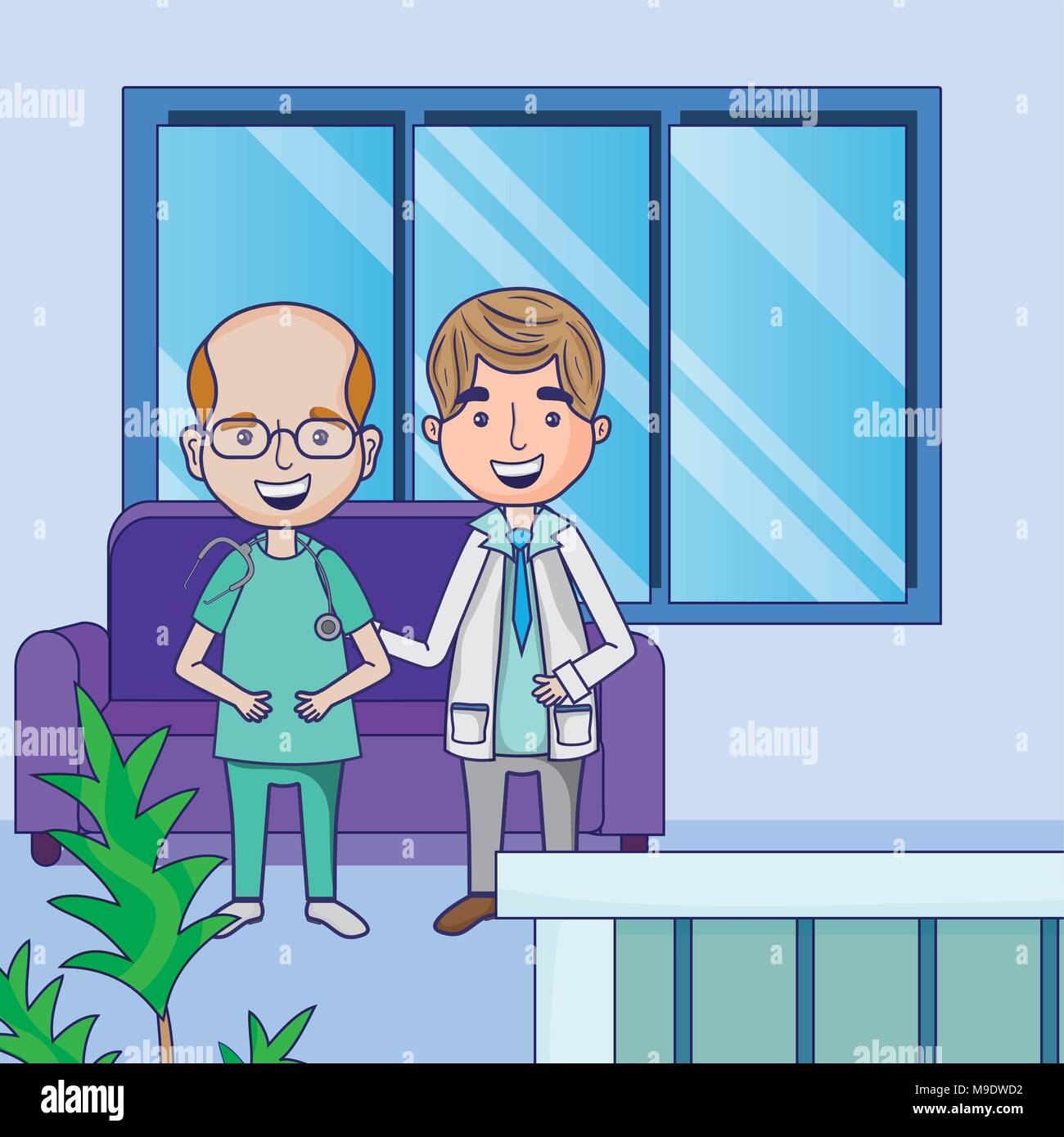 Doctors office cartoons hi-res stock photography and images - Alamy