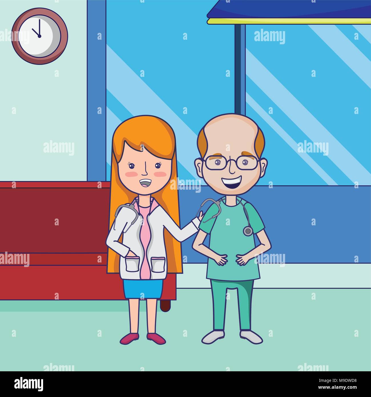 Doctors office cartoons hi-res stock photography and images - Alamy