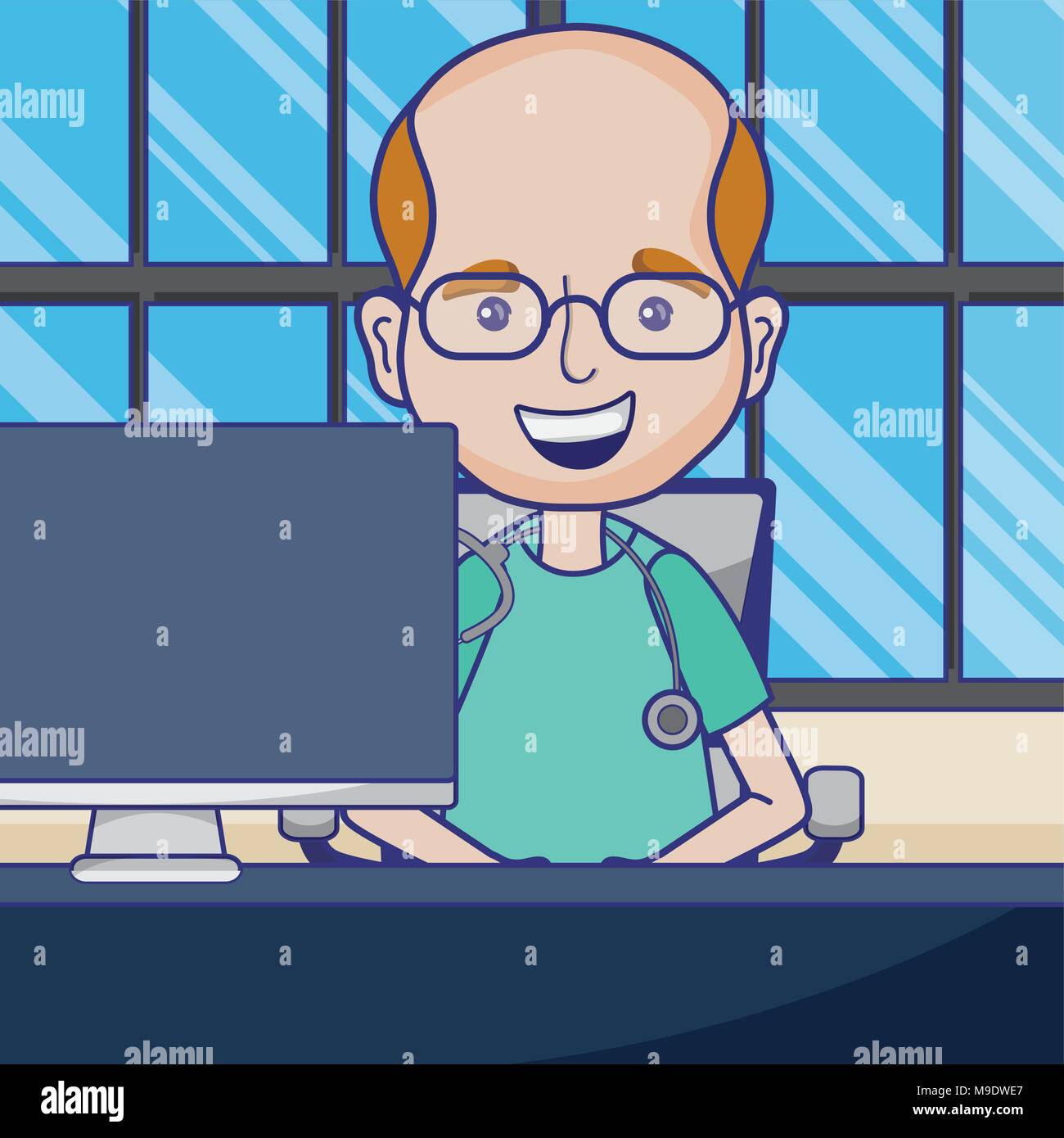 Funny doctor cartoon Stock Vector Image & Art - Alamy