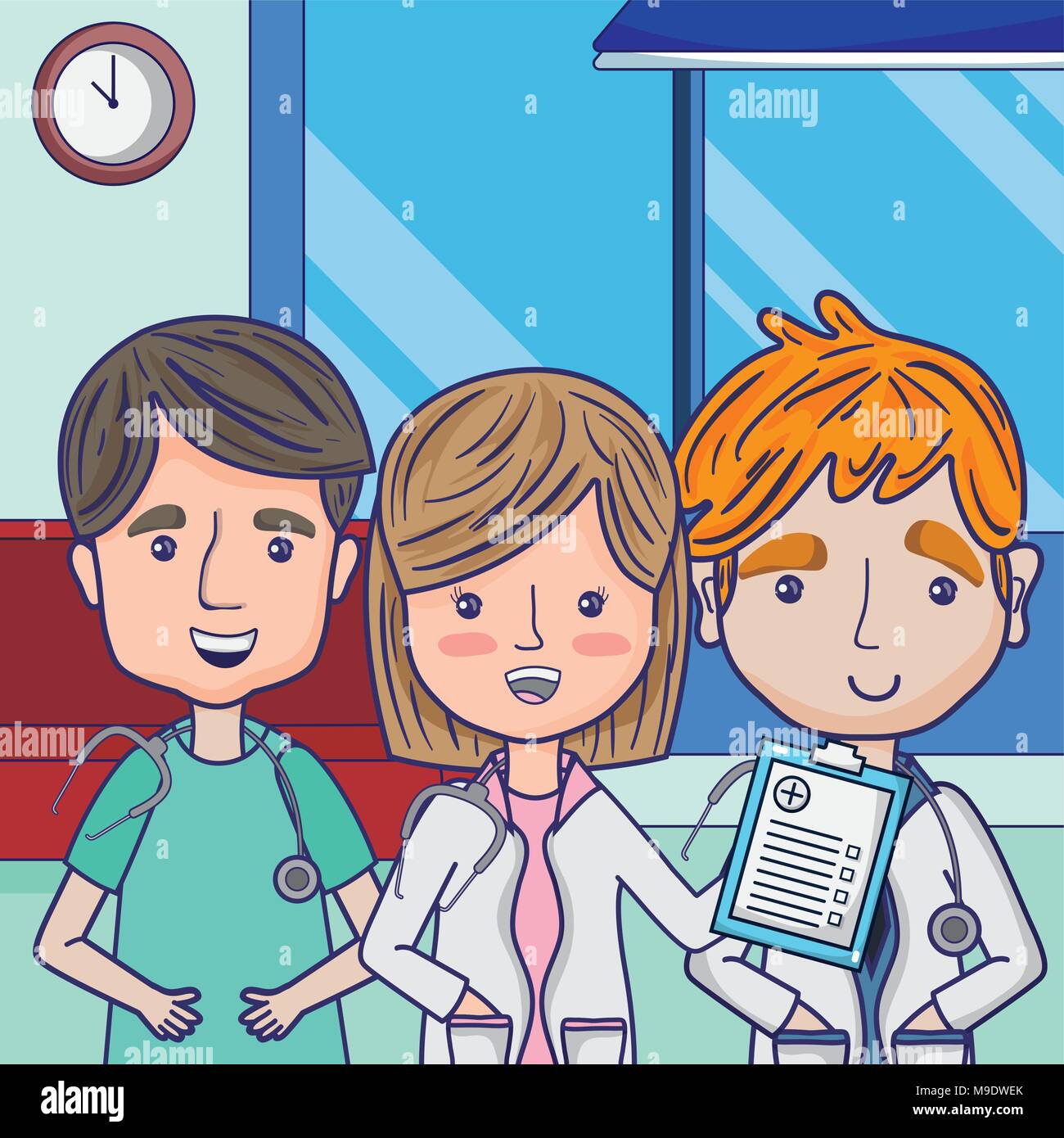 Doctors office cartoons hi-res stock photography and images - Alamy