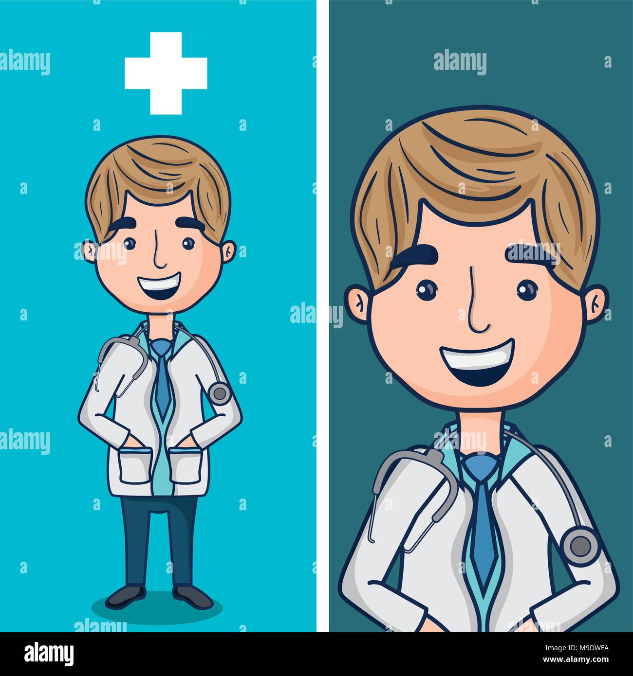 Doctor funny cartoon Stock Vector Image & Art - Alamy