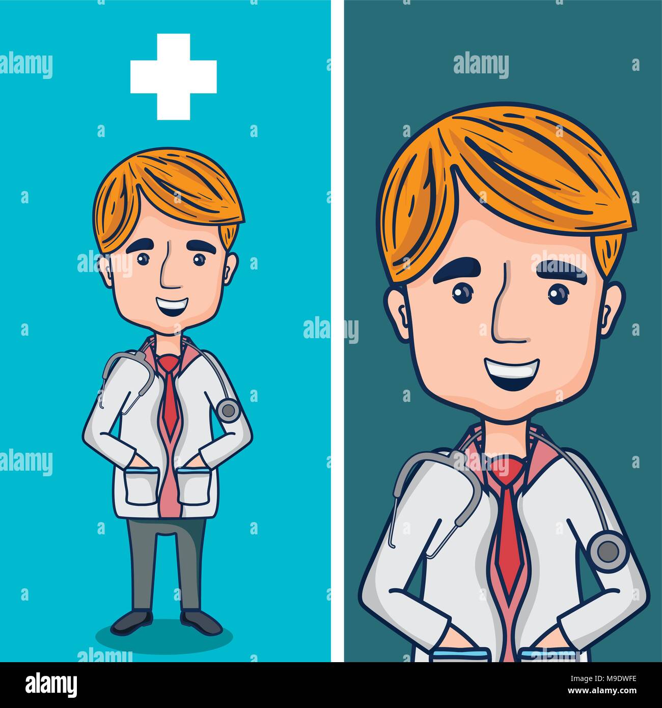 Doctor funny cartoon Stock Vector Image & Art - Alamy
