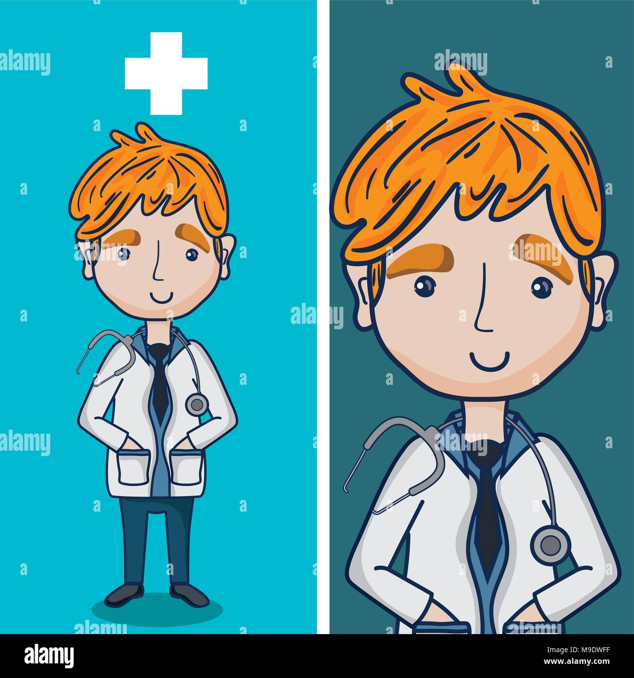 Doctor funny cartoon Stock Vector Image & Art - Alamy