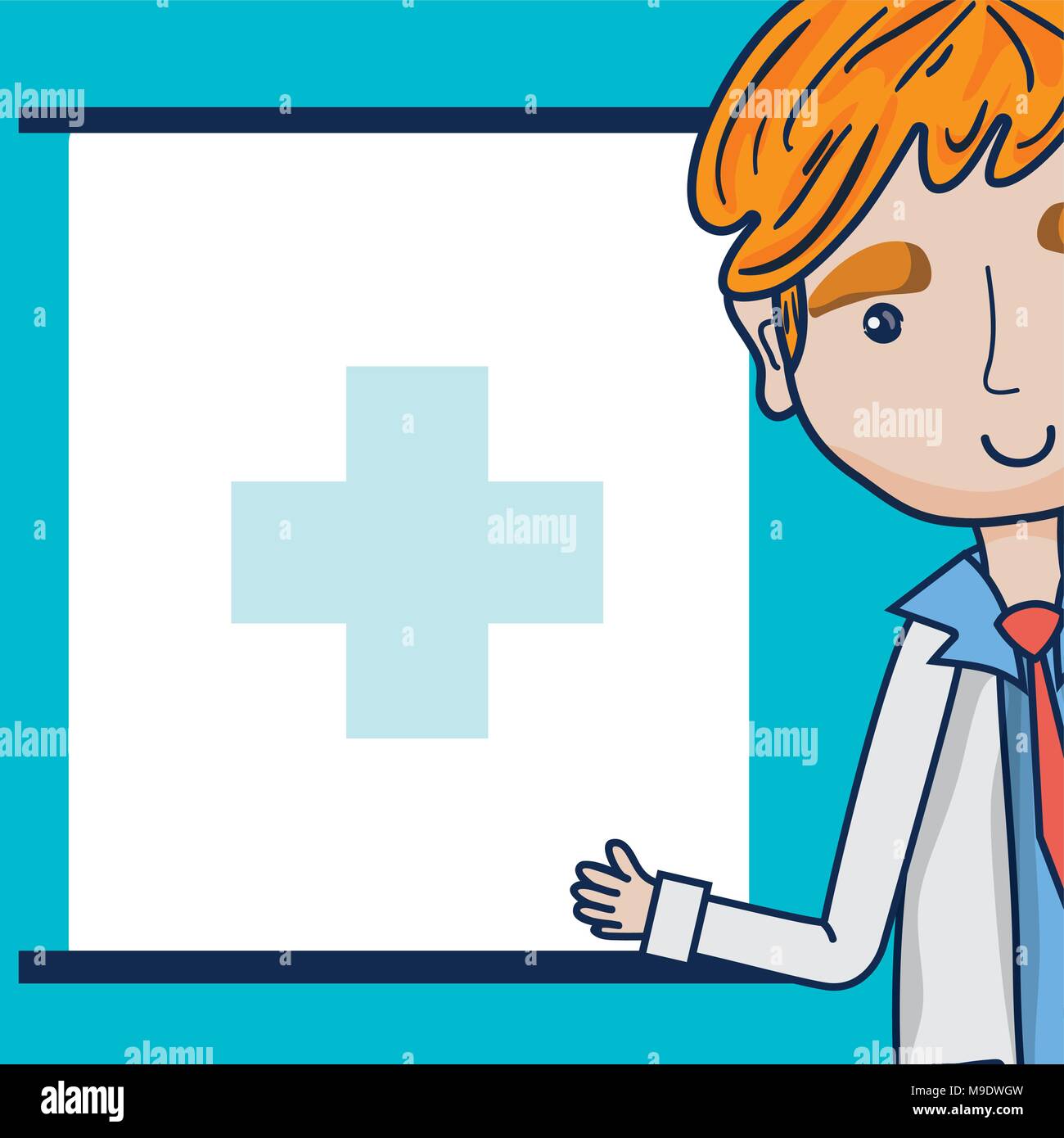 Doctor cartoon with blank frame Stock Vector Image & Art - Alamy