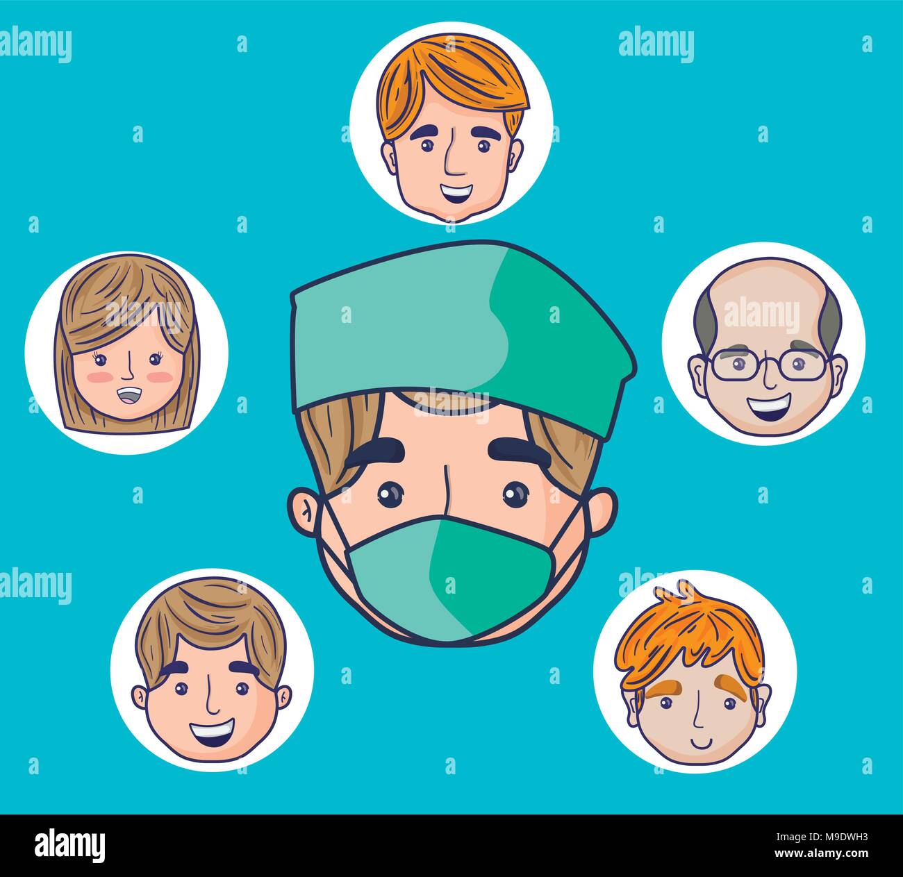 Happy patients hospital Stock Vector Images - Alamy