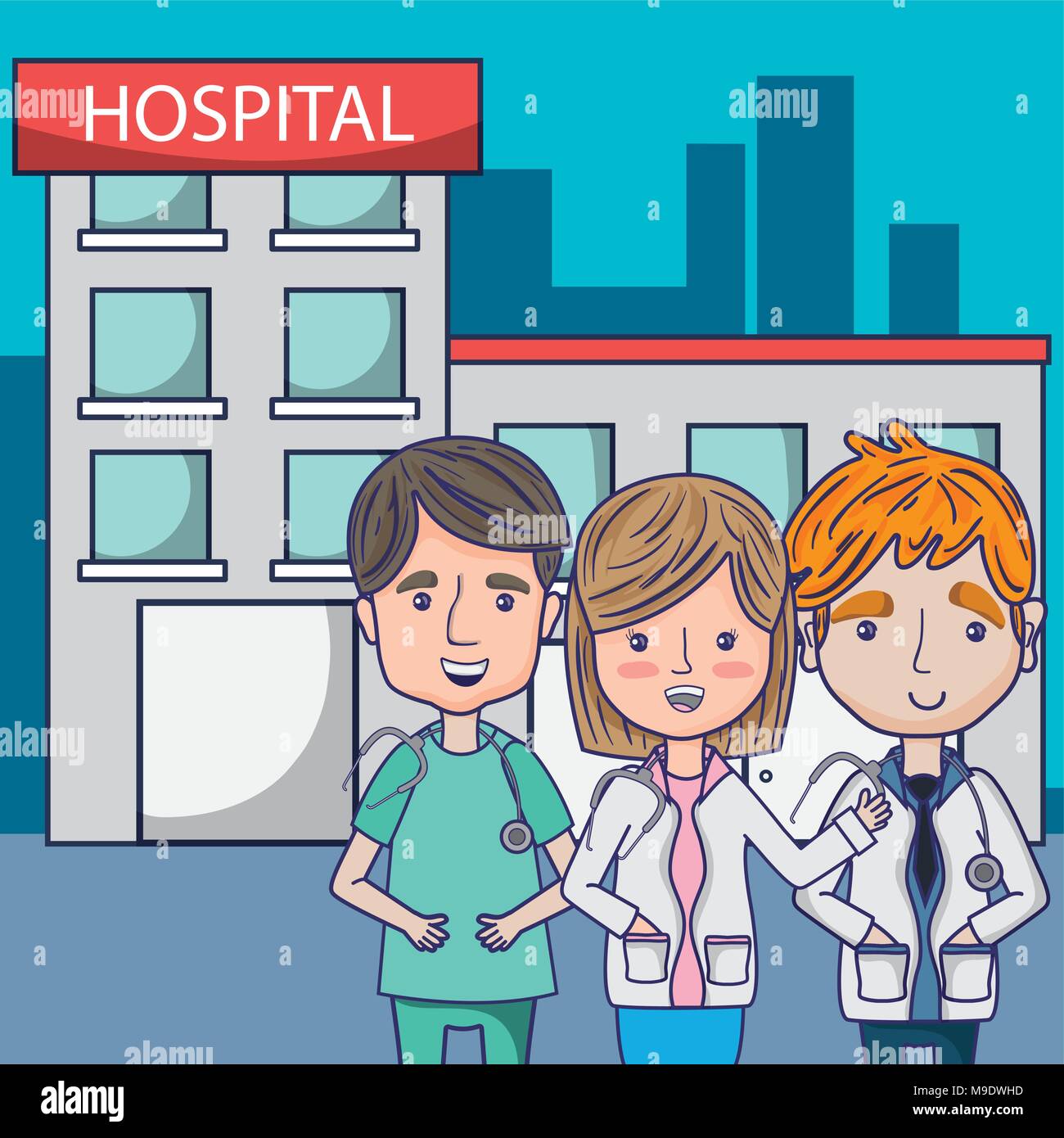 Doctors at hospital Stock Vector Image & Art - Alamy