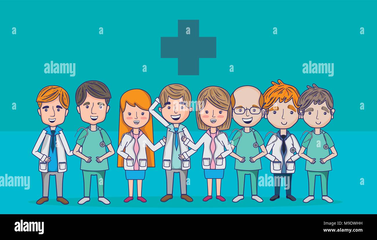 Medical practice team Stock Vector Images - Alamy