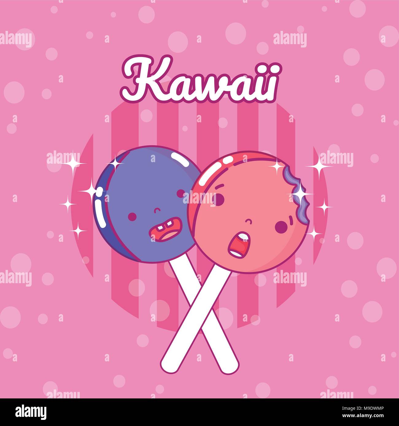 Heart lollipops candy on Stock Vector Images - Alamy