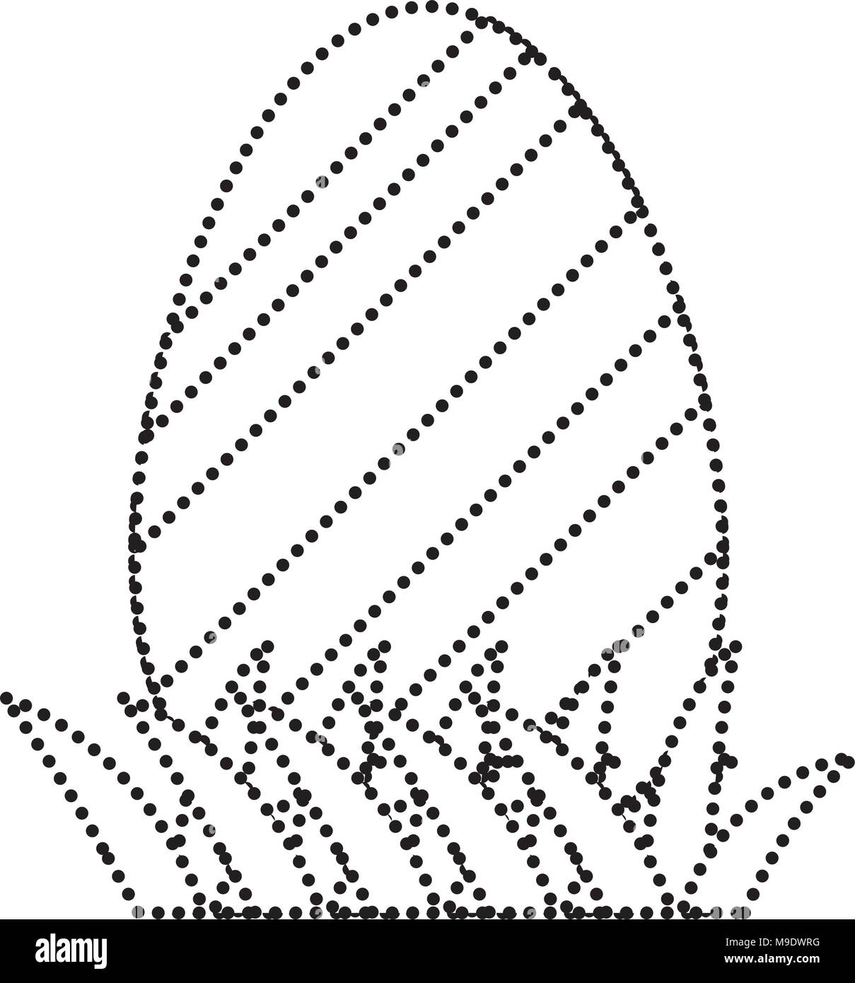 dotted shape egg easter with decoration figures design Stock Vector ...