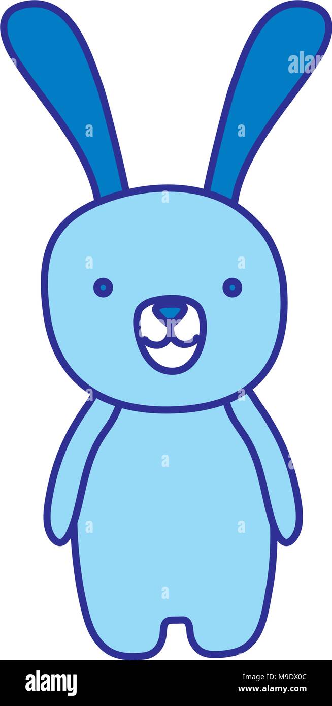 duo color cute cartoon rabbit male animal Stock Vector Image & Art - Alamy