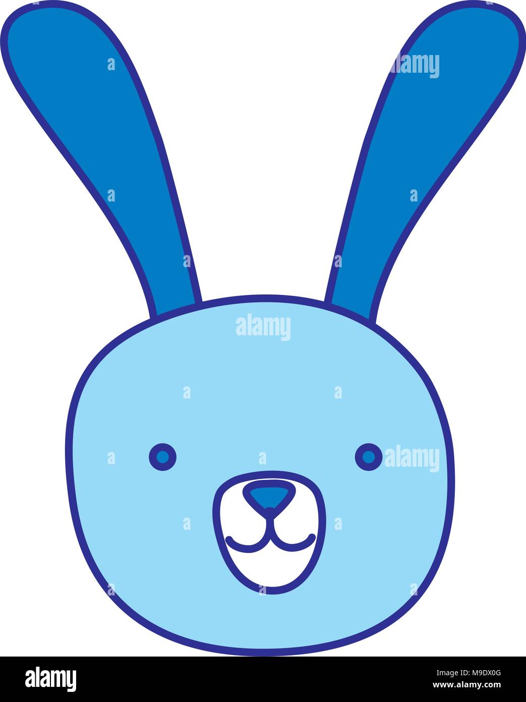 duo color cartoon rabbit male head animal Stock Vector Image & Art - Alamy