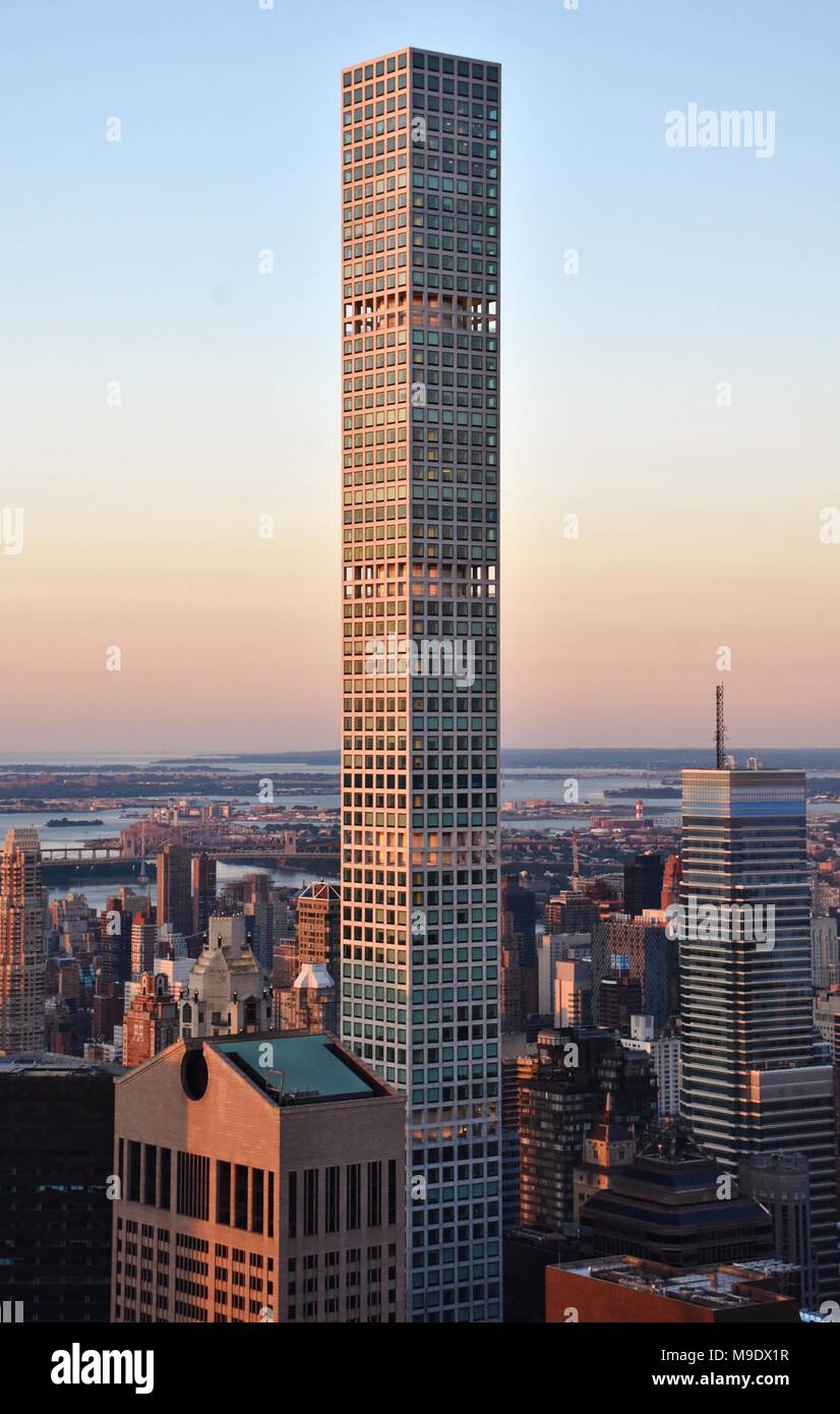 The 432 Park skyscraper in midtown Manhattan, the tallest residential ...